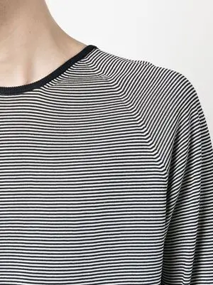 LARDINI Horizontal-stripe Crew Neck Jumper