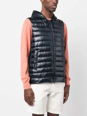 Herno Padded Hooded Gilet - Blue