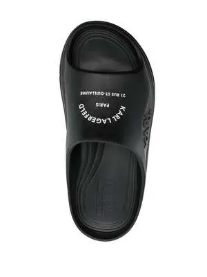 Karl Lagerfeld Logo-print Rubber Slides