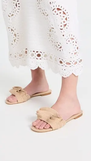 Larroude Ivy Ruffle Sandals