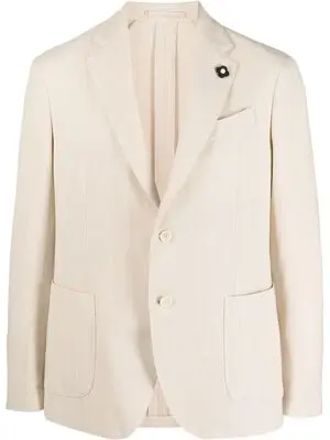 LARDINI Woven Single-breasted Blazer
