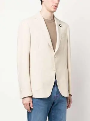 LARDINI Woven Single-breasted Blazer