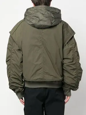 JUUN.J Logo-appliqué Bomber Jacket - Green