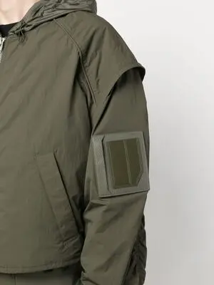 JUUN.J Logo-appliqué Bomber Jacket - Green