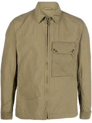 TEN C Zip-fastening Shirt Jacket - Green