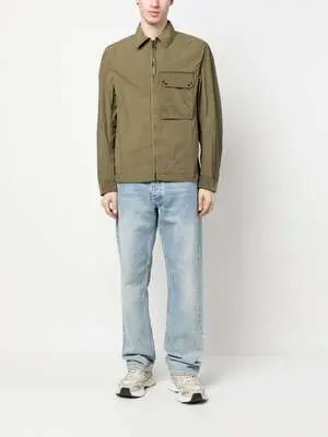 TEN C Zip-fastening Shirt Jacket - Green