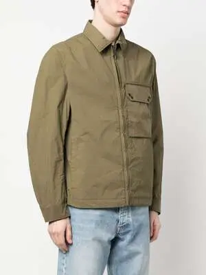 TEN C Zip-fastening Shirt Jacket - Green