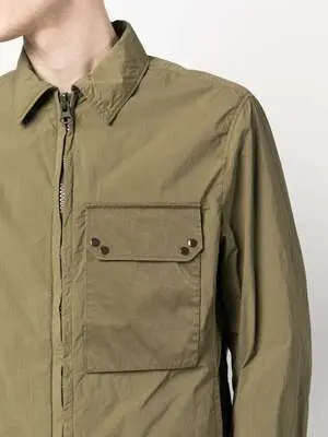 TEN C Zip-fastening Shirt Jacket - Green