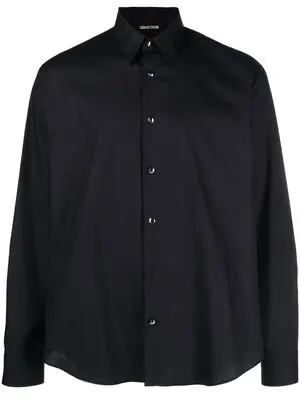 Roberto Cavalli Logo Print Cotton Shirt