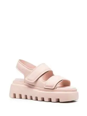 VIC MATIE Touch-strap Leather Sandals - Pink