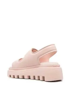 VIC MATIE Touch-strap Leather Sandals - Pink