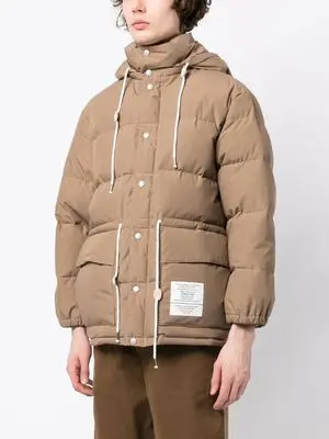 NEIGHBORHOOD Logo-patch Padded Jacket - Brown