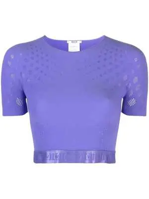 Wolford Sheer Cropped Top - Purple
