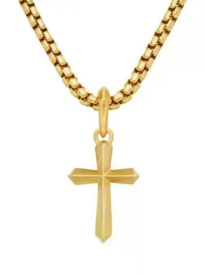 David Yurman 18kt Yellow Roman Cross Amulet - Gold