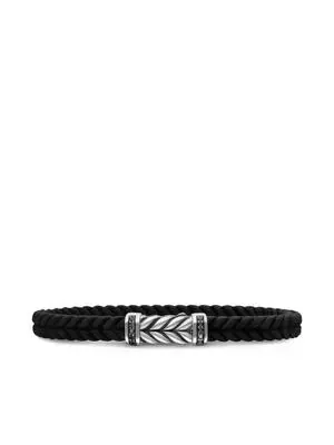 David Yurman Sterling Chevron Braided Bracelet - Silver