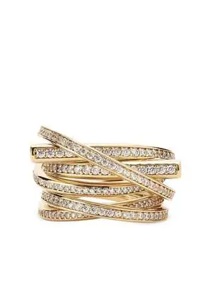 FERRAGAMO Gancini Crystal Ring - Gold