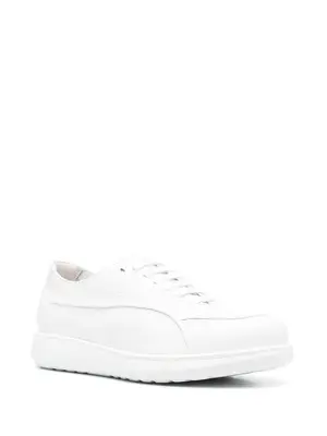 Giorgio Armani Lace-up Low-top Leather Sneakers
