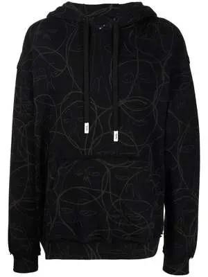 HACULLA. Laser Printed Hoodie - Black