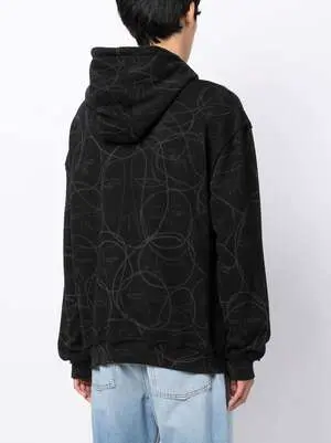 HACULLA. Laser Printed Hoodie - Black
