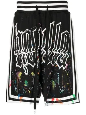 HACULLA. Paint-splatter Logo Shorts - Black
