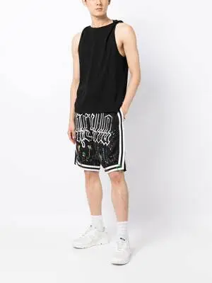 HACULLA. Paint-splatter Logo Shorts - Black
