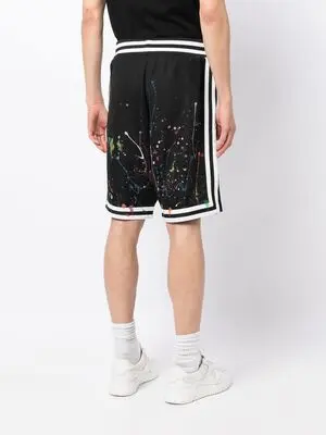 HACULLA. Paint-splatter Logo Shorts - Black