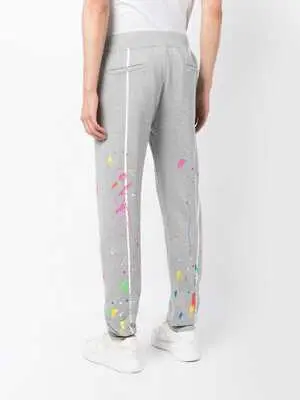 HACULLA. Paint-splatter Drawstring Track Pants - Grey
