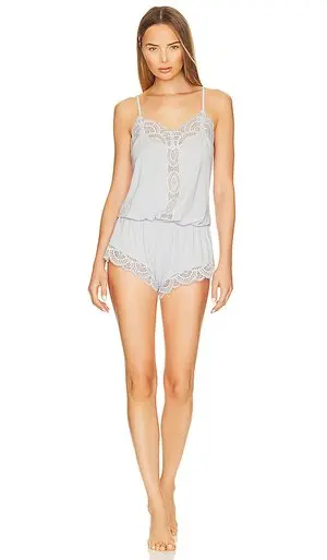 Eberjey Mariana Dreamer Romper - Ice Blue
