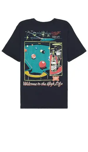 Junk Food Welcome To The High Life Tee In Blue - Navy