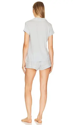 Eberjey Gisele Shortie Pj Set In Baby Blue - Ice Blue