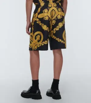 Versace Printed Silk Twill Shorts - Multicoloured