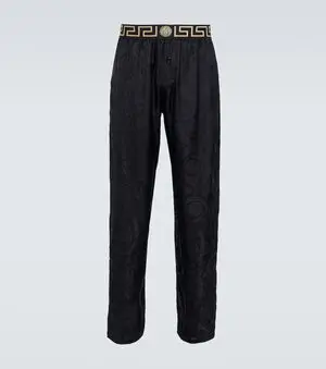 Versace Barocco Silk Twill Pajama Bottoms