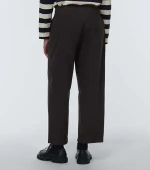 ADISH Embroidered Cotton Pants - Black