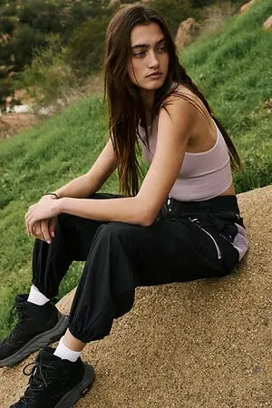 Free People Morning Meadow Hike Pants - Black Combo