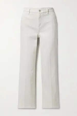 Theory High-rise Wide-leg Jeans - Ivory