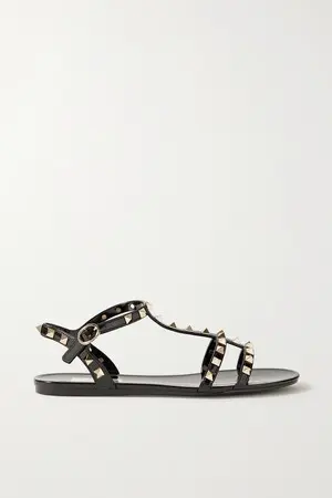 Valentino Garavani Rockstud Rubber Sandals - Black