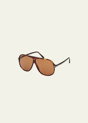 TOM FORD Spencer T-logo Maxi Sunglasses Classic Brown
