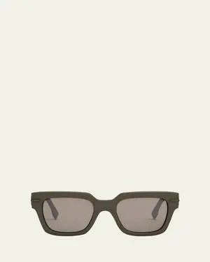 Fendi Fendi Acetate Square Sunglasses Matte Light Brown