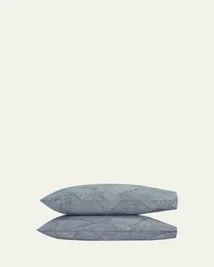 MATOUK Burnett Standard Pillowcase, Pair Navy
