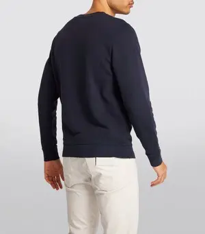Sunspel Loopback Cotton Sweatshirt - Navy
