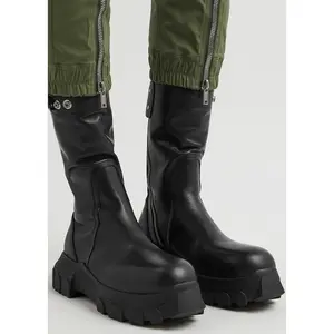 Rick Owens Creeper Bozo Tractor Leather Ankle Boots In Black - 61