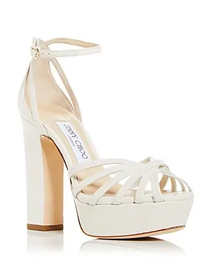 JIMMY CHOO Platform Block Heel Sandals