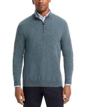 Bloomingdale'S Cashmere Half-zip Sweater - Seaglass