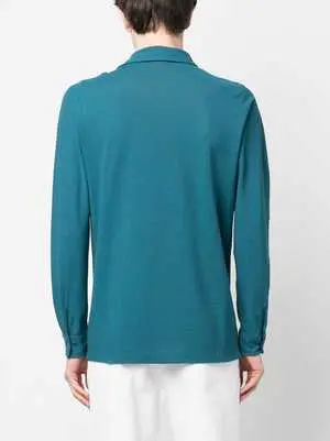 ZANONE Longsleeved Organic Cotton Shirt - Blue