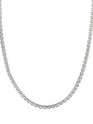 David Yurman David Yurman 14kt Yellow Gold And Sterling Silver Box Chain Necklace Silver