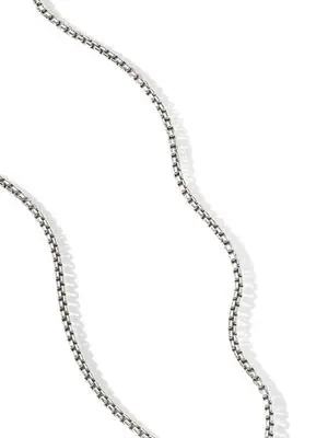 David Yurman 14kt Yellow Gold And Sterling Box Chain Necklace - Silver