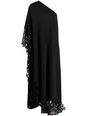 Elie Saab Sequin-embellished One-shoulder Gown - Black
