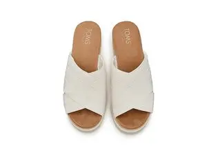 Toms Diana Mule Platform Heels - White