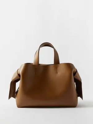 Acne Studios Acne Studios - Musubi Knotted Leather Shoulder Bag - Womens - Tan - ONE SIZE - Tan
