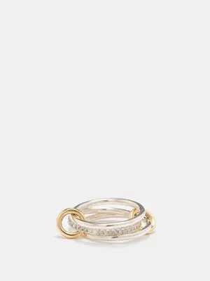 SPINELLI KILCOLLIN Spinelli Kilcollin - Sonny Sg Diamond, Silver & 18kt Gold Ring - Womens - Silver Multi Silver Multi